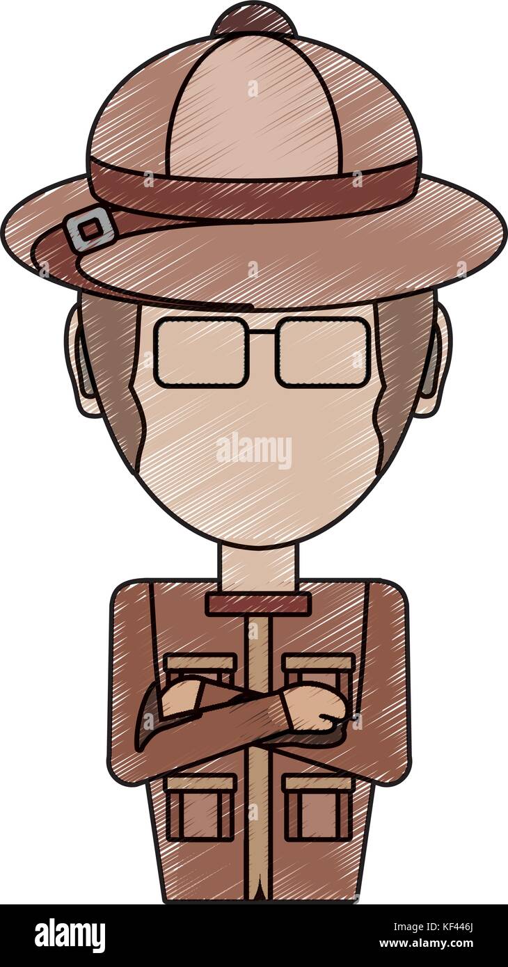 safari man vector illustration Stock Vector Image & Art - Alamy