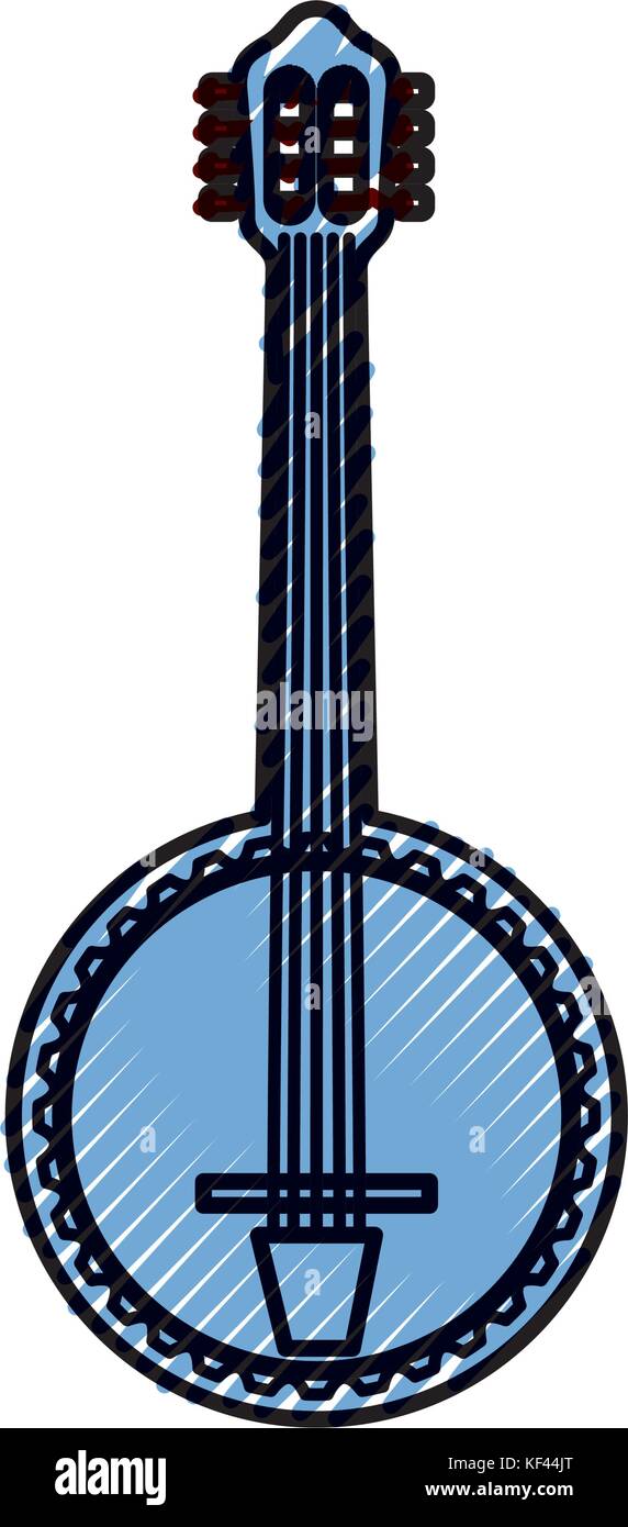 banjo jazz instrument musical festival celebration Stock Vector Image ...