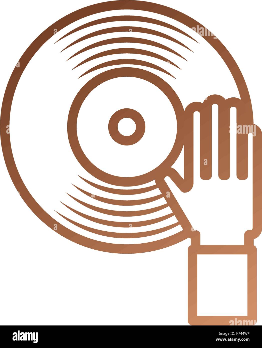 hand touch vinyl music disk entertainment Stock Vector Image & Art - Alamy