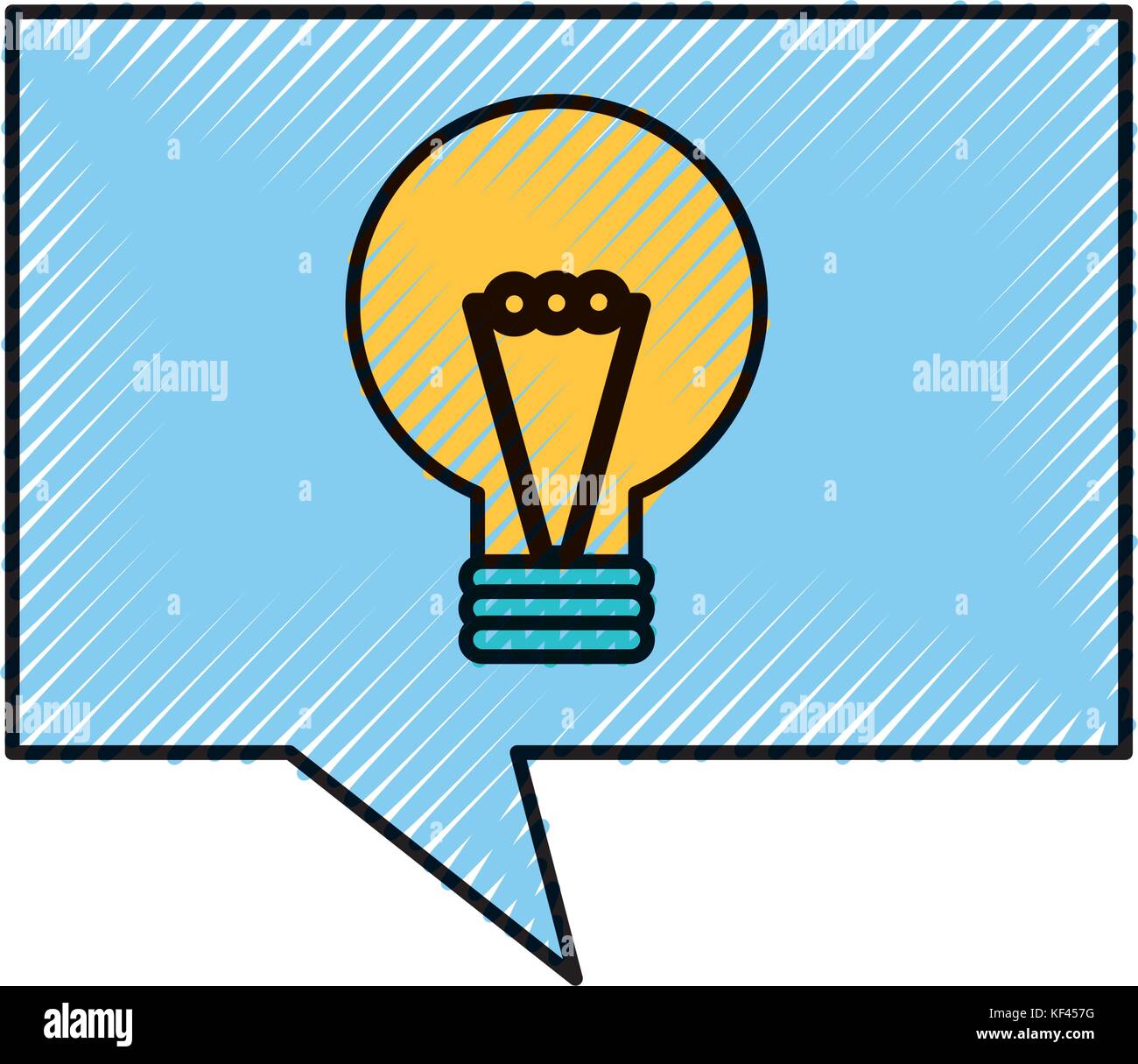 creativity speak bubble and idea bulb light Stock Vector Image & Art ...