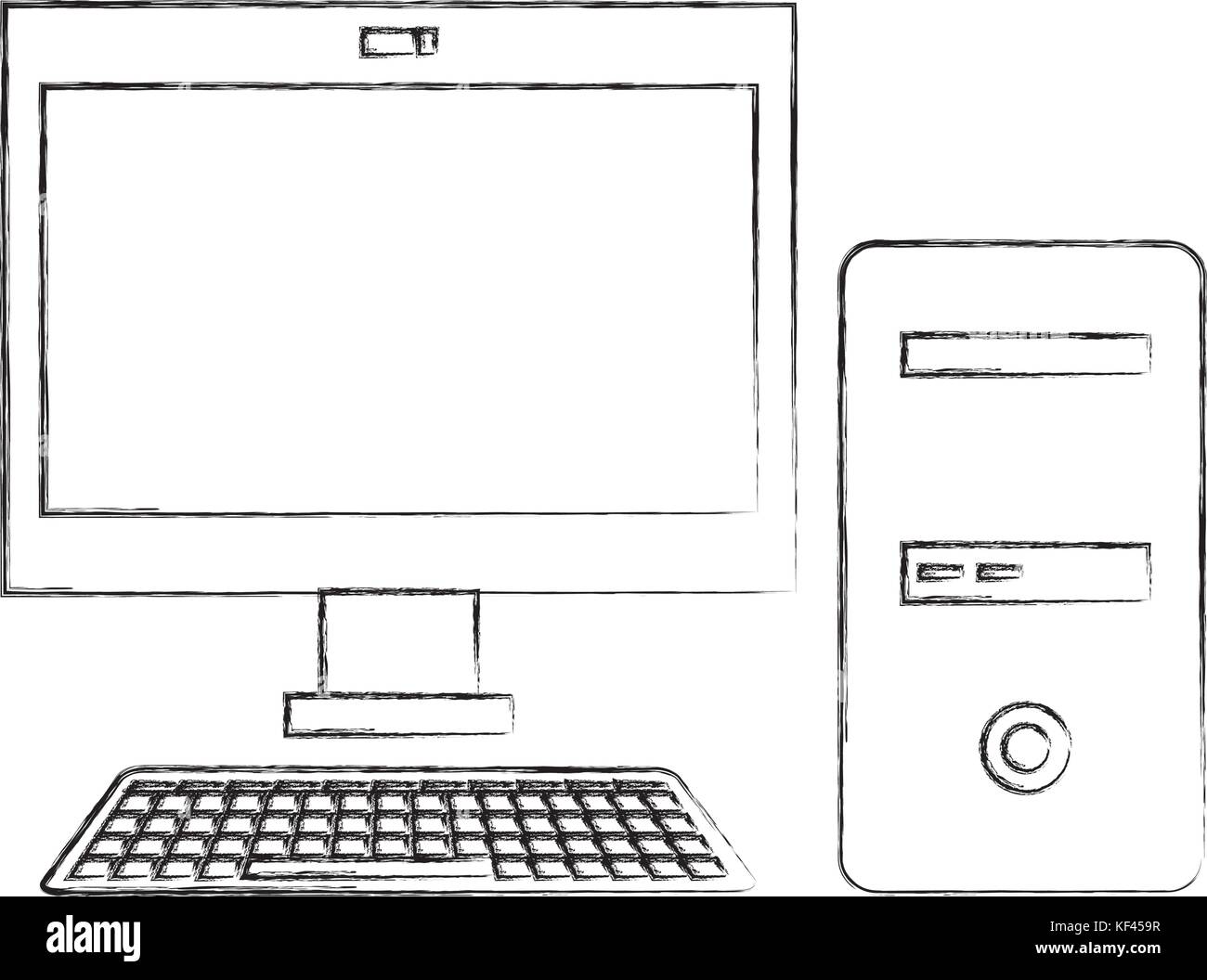 computer desktop isolated icon Stock Vector Image & Art - Alamy