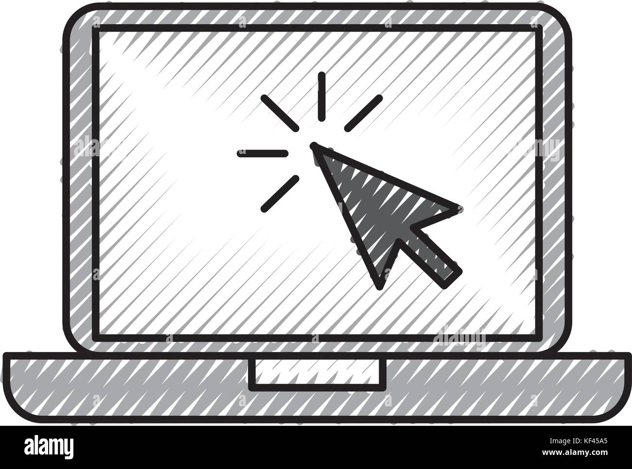 laptop technology arrow cursor point select Stock Vector Image & Art ...