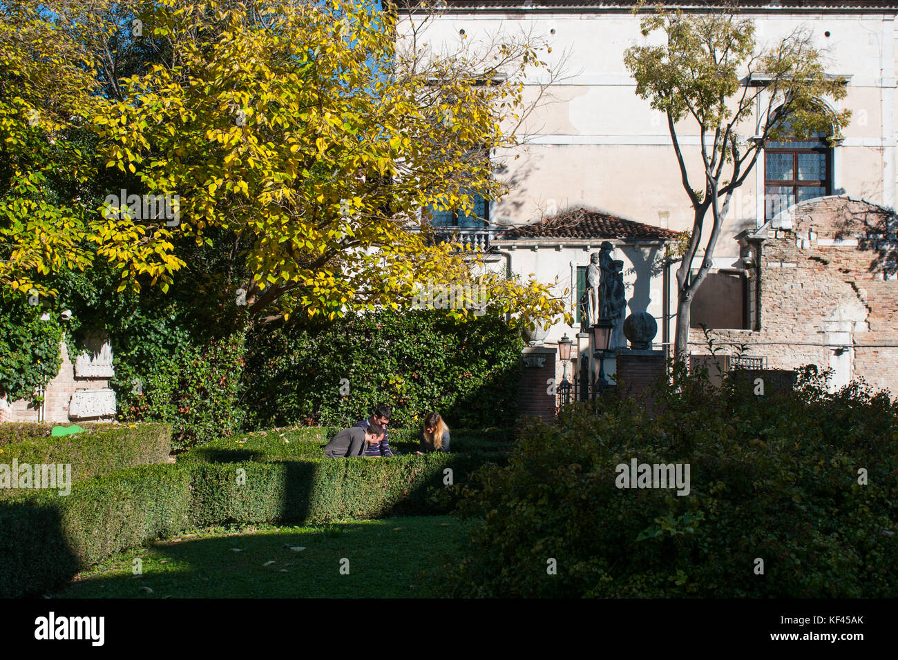 Venice, Italy. October, 2017. Plants and trees changing foliage in the ...