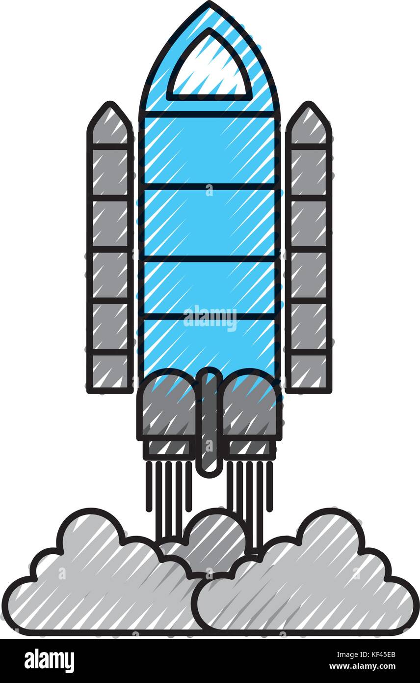 space rocket up and launch exploration symbol Stock Vector Image & Art ...