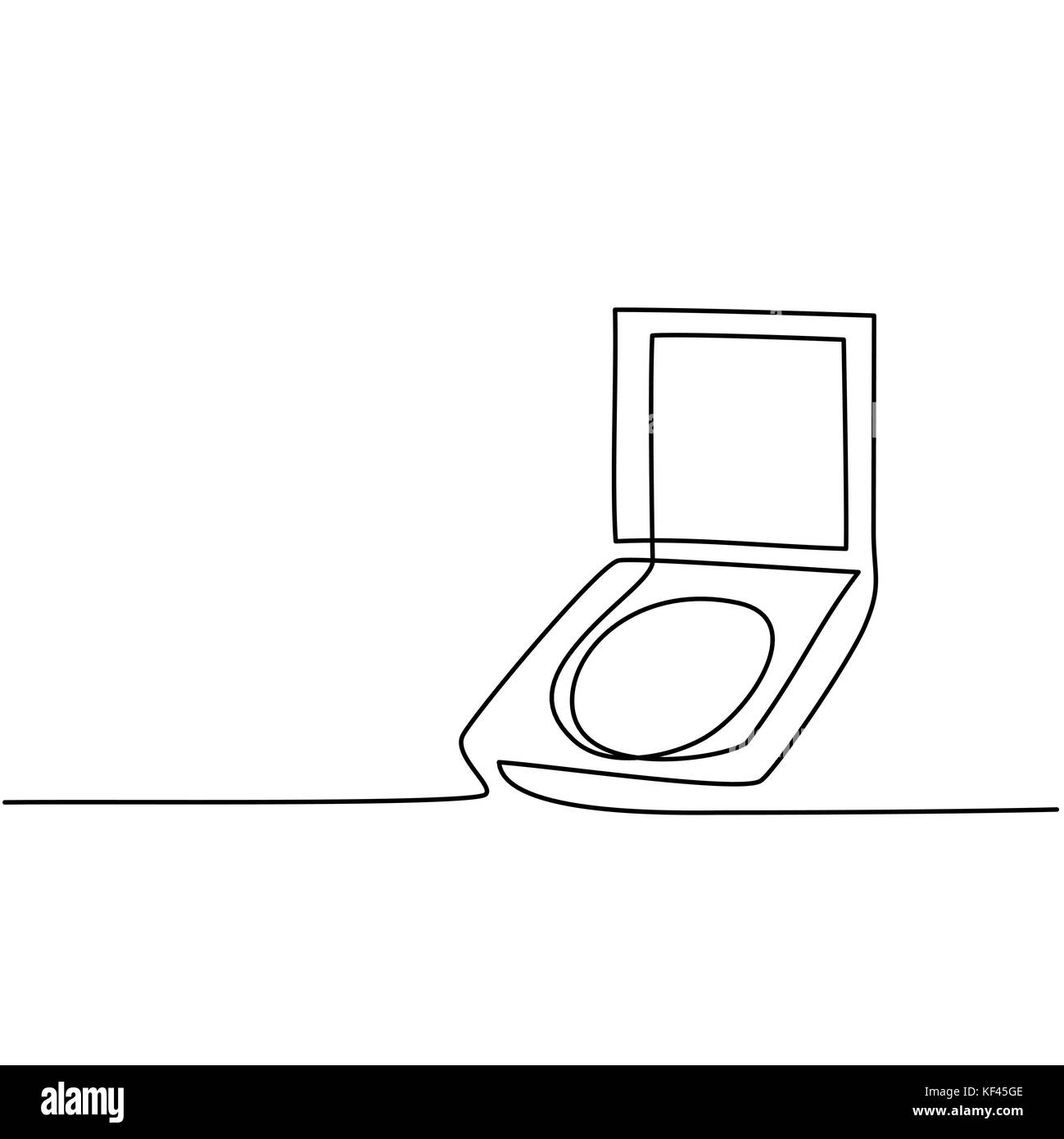 Continuous line drawing. Cosmetic compact powder logo. Black and white ...