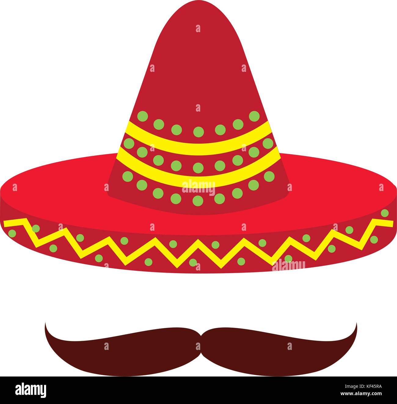 mexican hat and mustache culture symbol Stock Vector Image & Art - Alamy