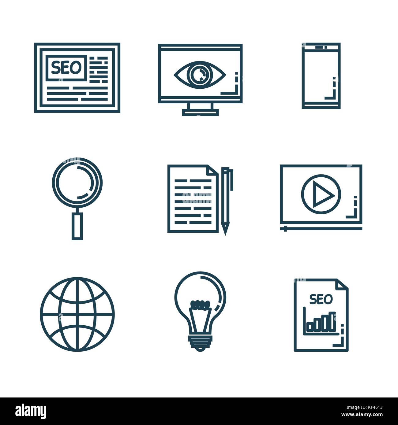 search engine optimization set icons vector illustration design Stock Vector Image & Art - Alamy
