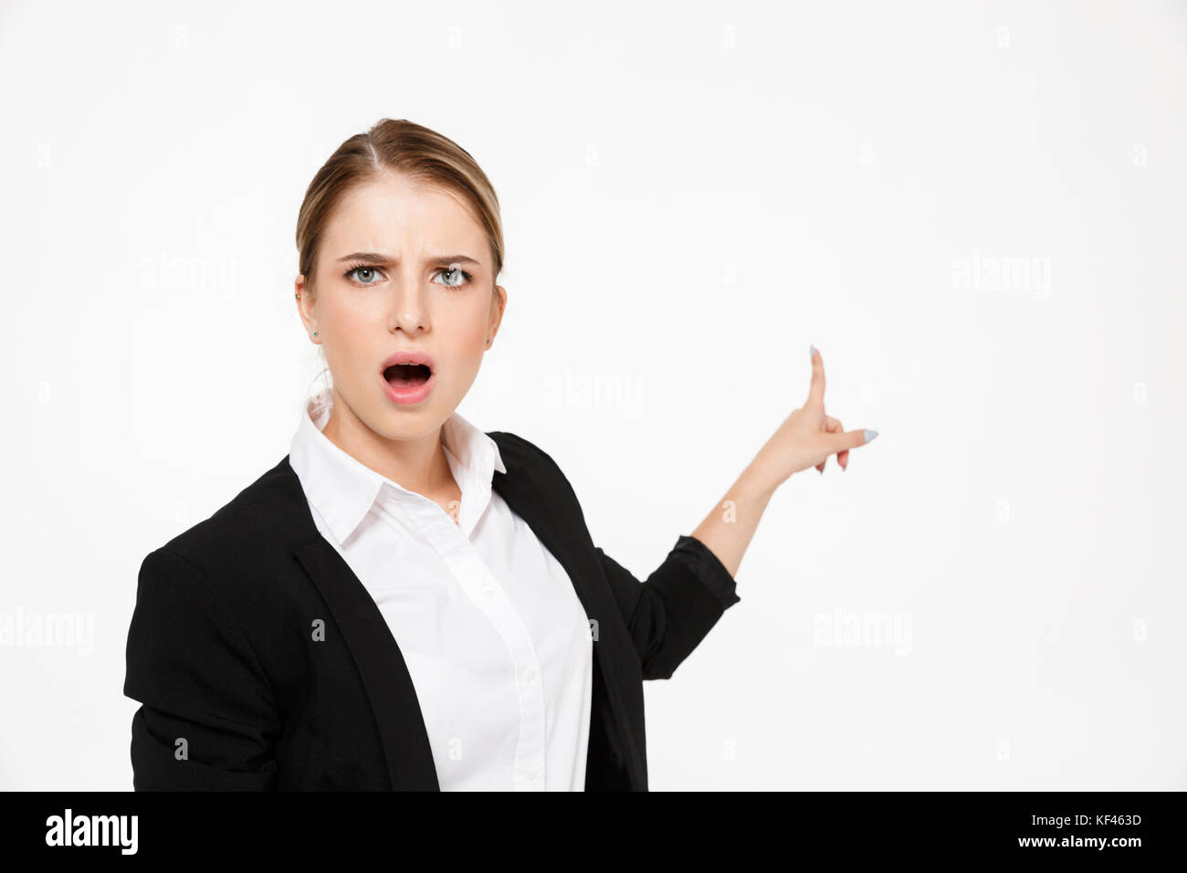 Shocked girl looking back over hi-res stock photography and images - Alamy