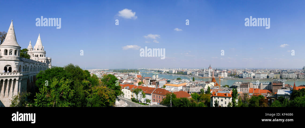 View of the Pest side of Budapest from Buda. Budapest, Hungary Stock ...