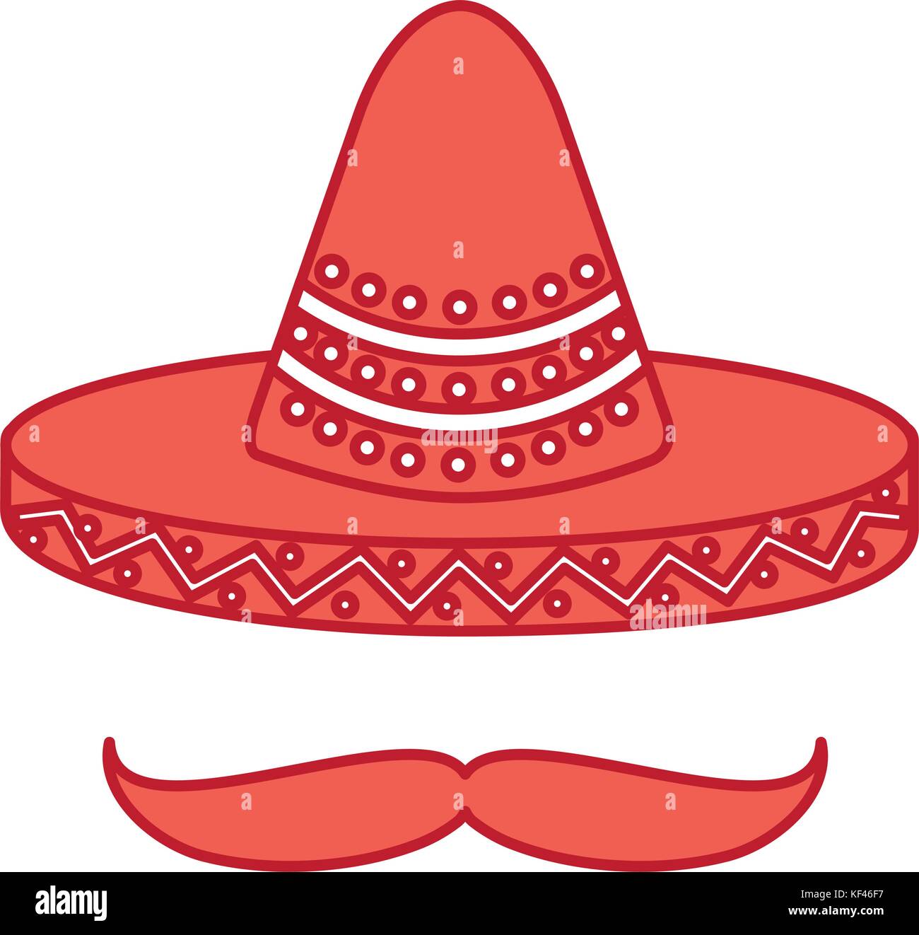 mexican hat and mustache culture symbol Stock Vector Image & Art - Alamy