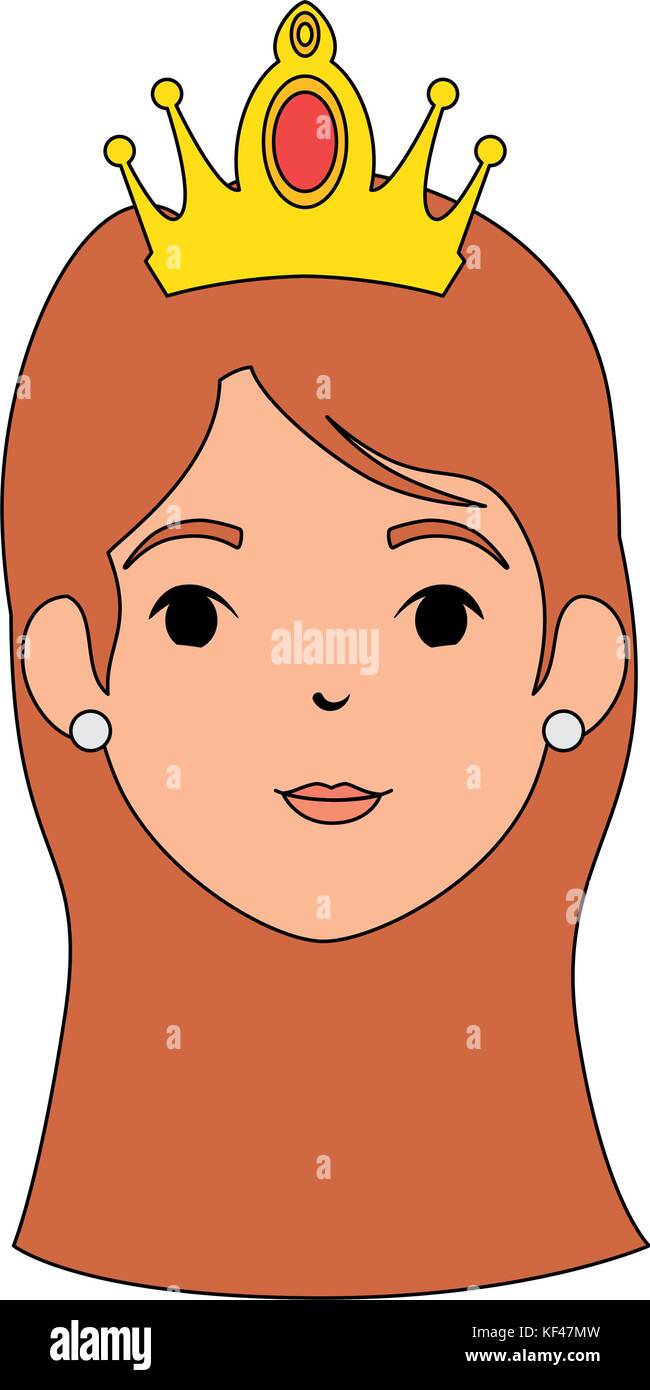 cute fantasy princess head character Stock Vector Image & Art - Alamy
