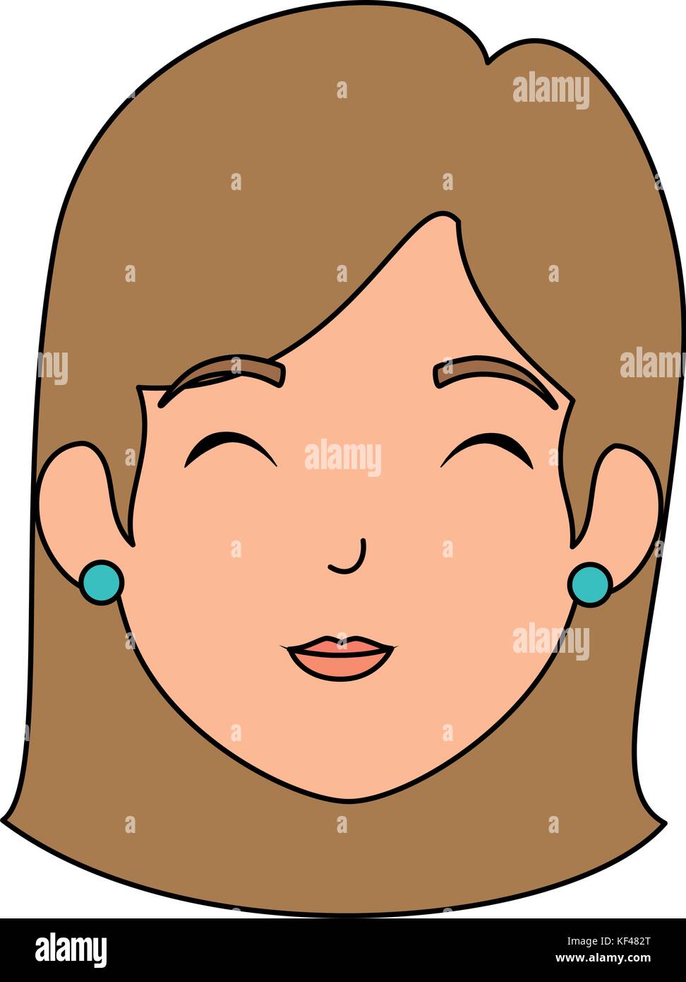 beautiful woman head avatar character Stock Vector Image & Art - Alamy