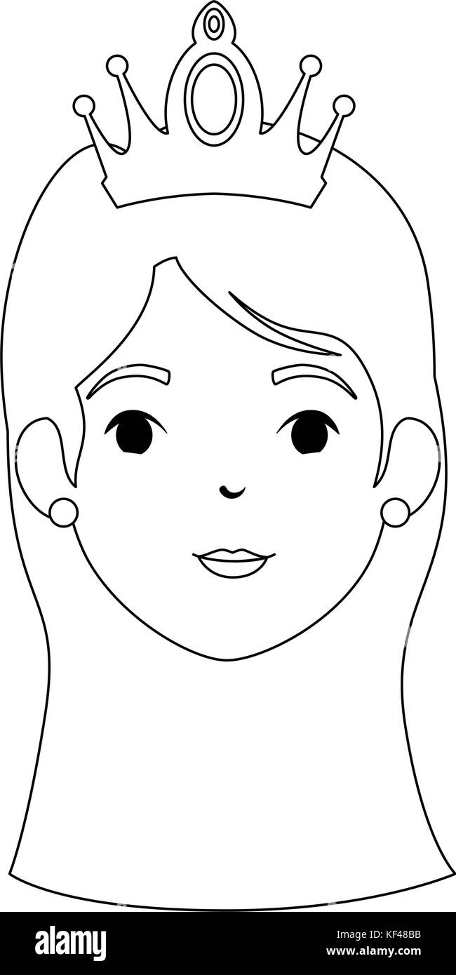 cute fantasy princess head character Stock Vector Image & Art - Alamy