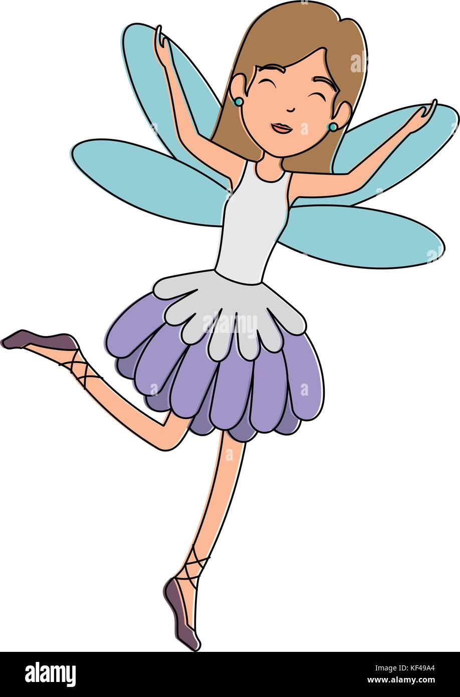beautiful fairy flying character Stock Vector Image & Art - Alamy