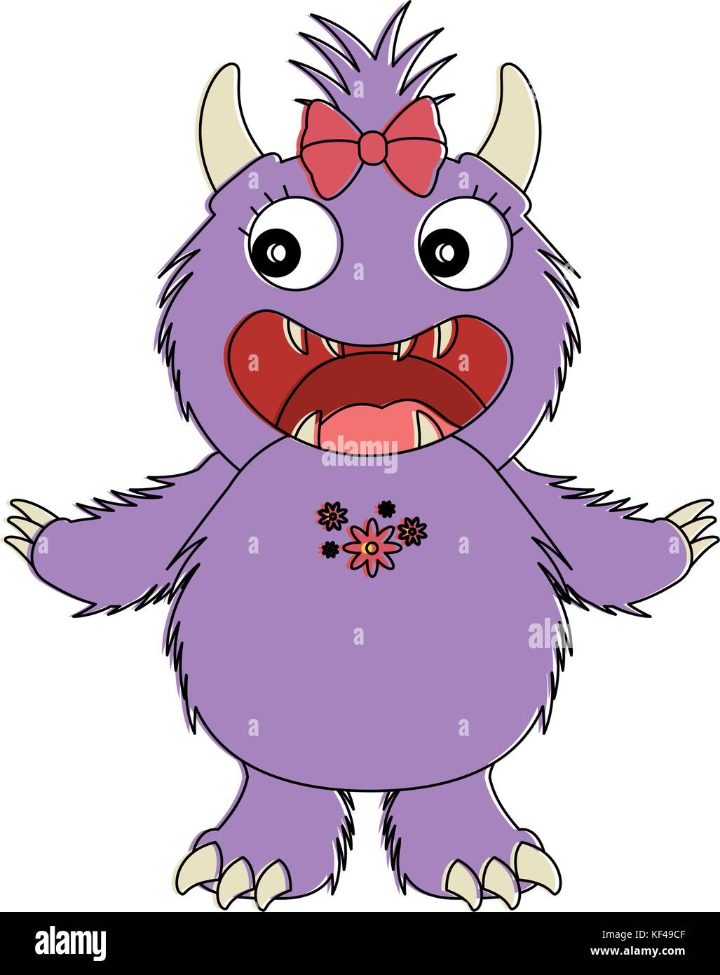 female furry monster character Stock Vector Image & Art - Alamy