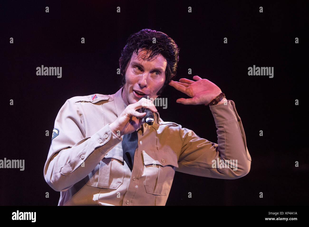 Elvis fans and tribute performers attend the 2017 Porthcawl Elvis ...