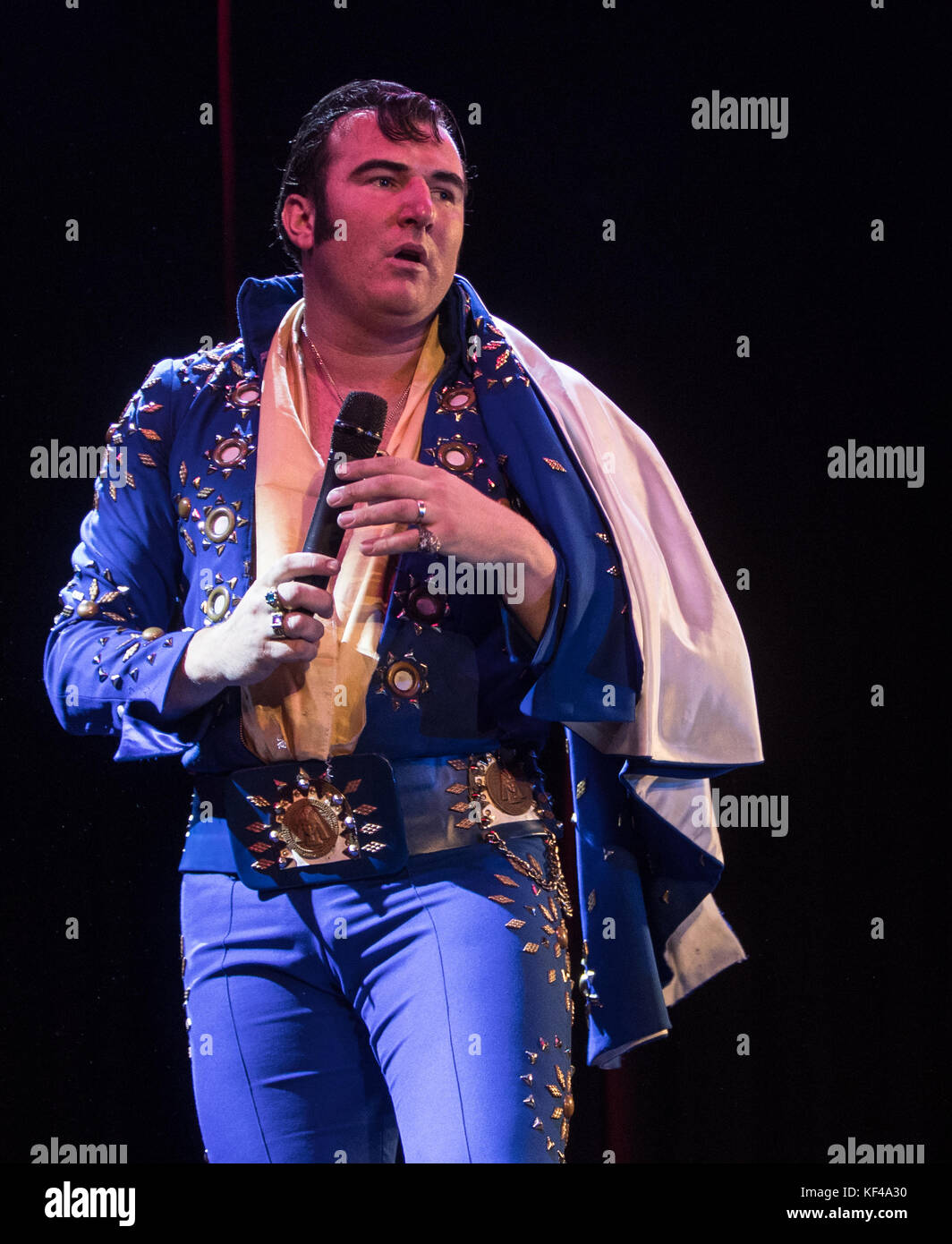 Elvis fans and tribute performers attend the 2017 Porthcawl Elvis ...