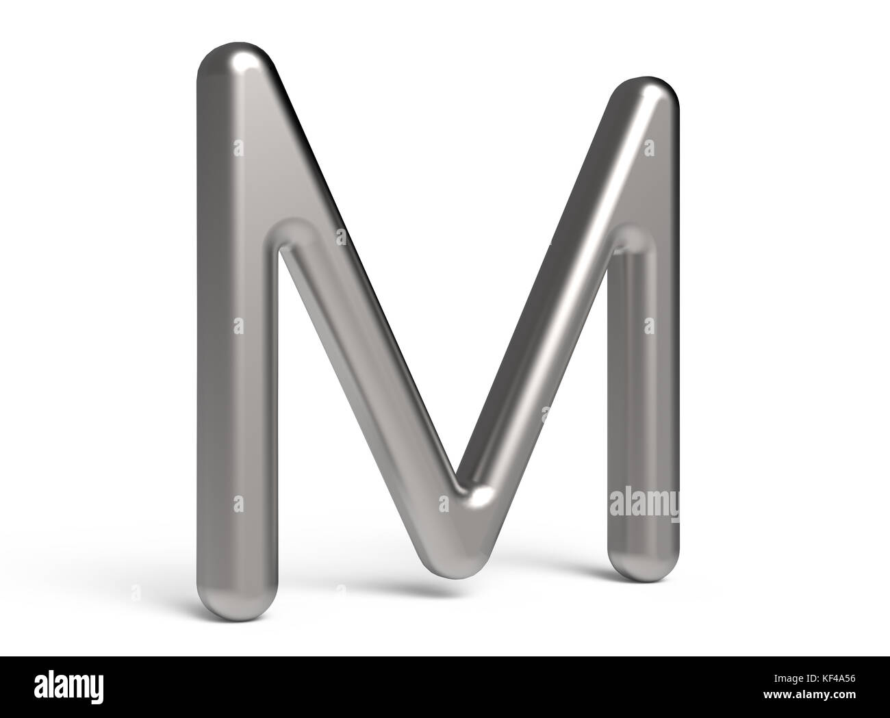 Metallic letter m Cut Out Stock Images & Pictures - Alamy