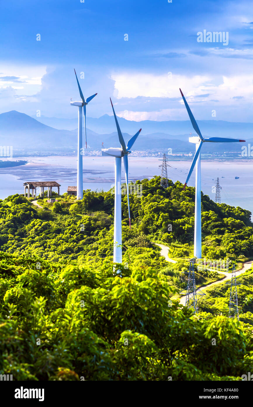 Windmill powered by wind energy Stock Photo - Alamy