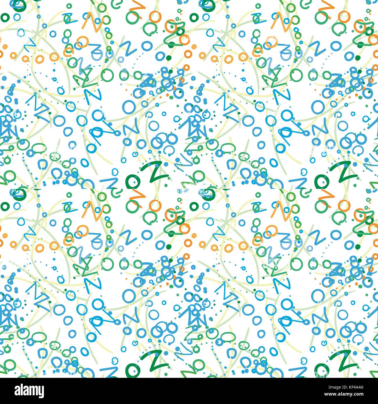 Seamless pattern of doodle words. Illustration with hand lettering ...