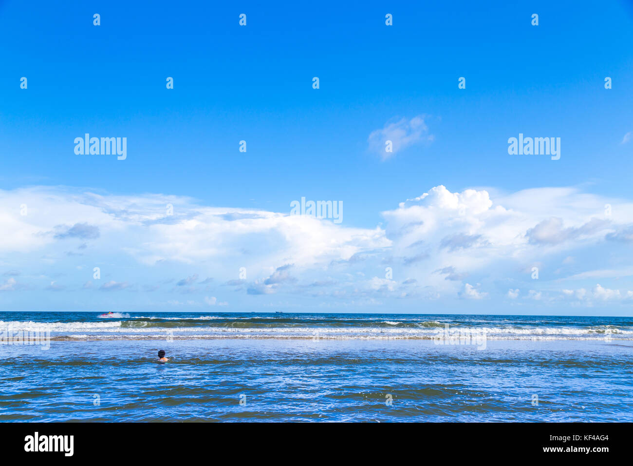 Blue sea beach Stock Photo - Alamy