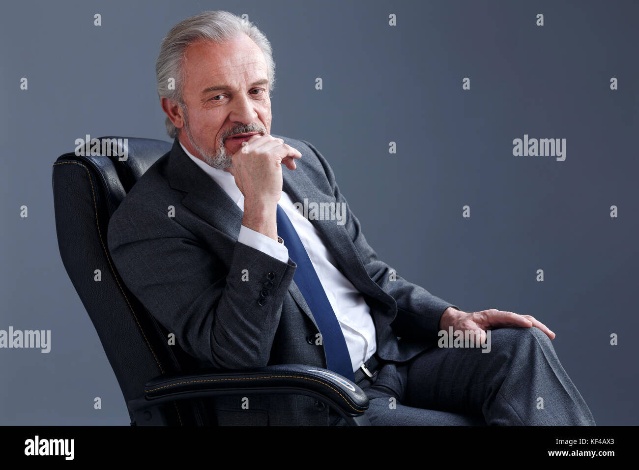 Authoritative business elderly men Stock Photo - Alamy