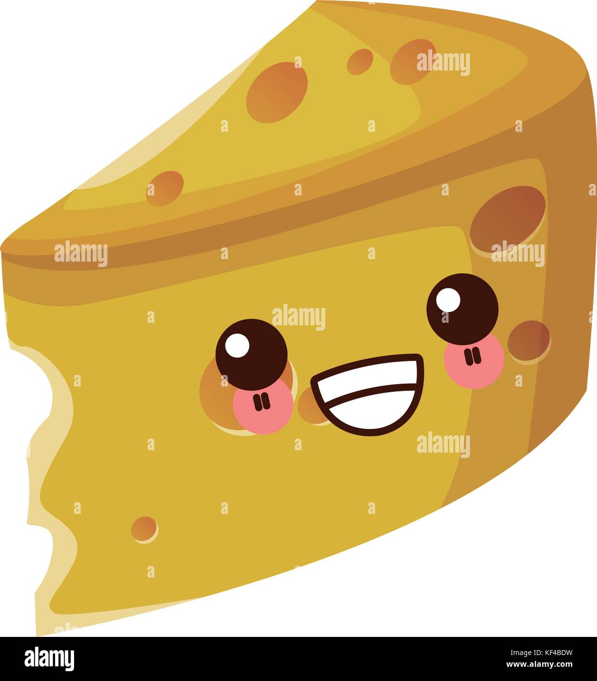 Cheese dairy food cute kawaii cartoon Stock Vector Image & Art - Alamy