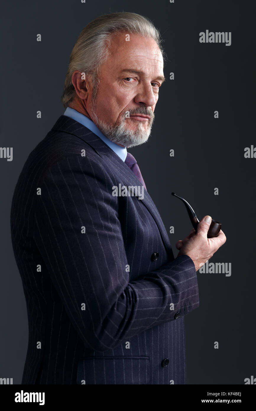 Authoritative business elderly men Stock Photo - Alamy