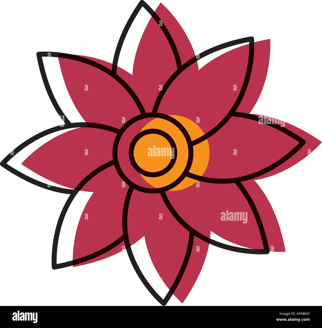 Beautiful flower symbol Stock Vector Image & Art - Alamy