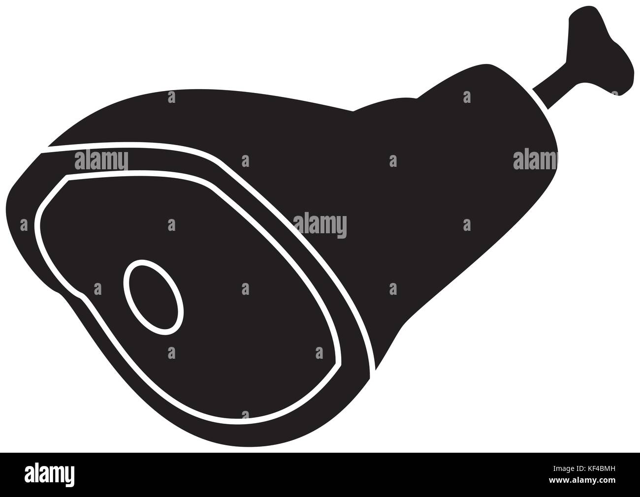 Big pork ham Stock Vector Image & Art - Alamy