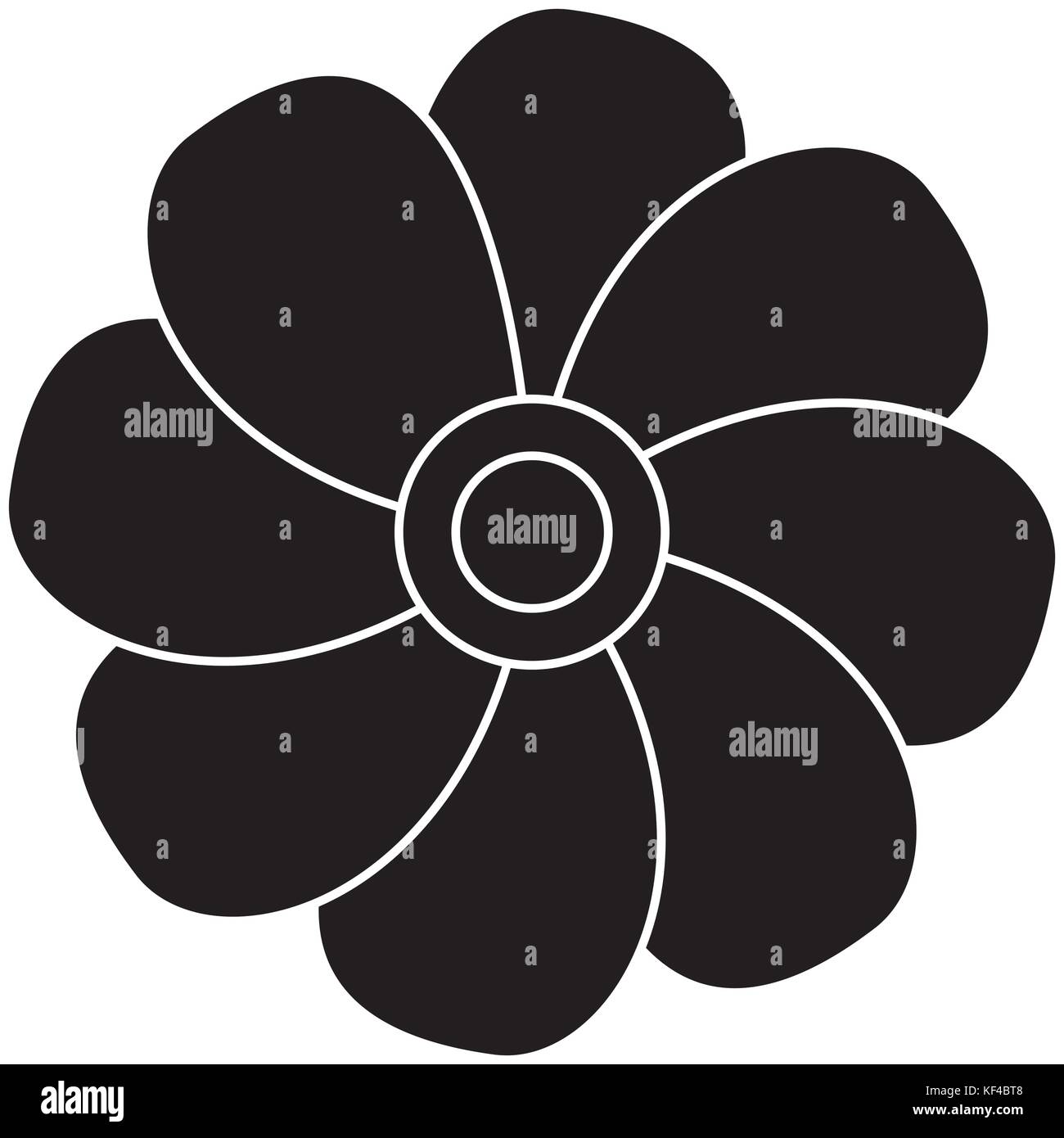 Beautiful flower symbol Stock Vector Image & Art - Alamy