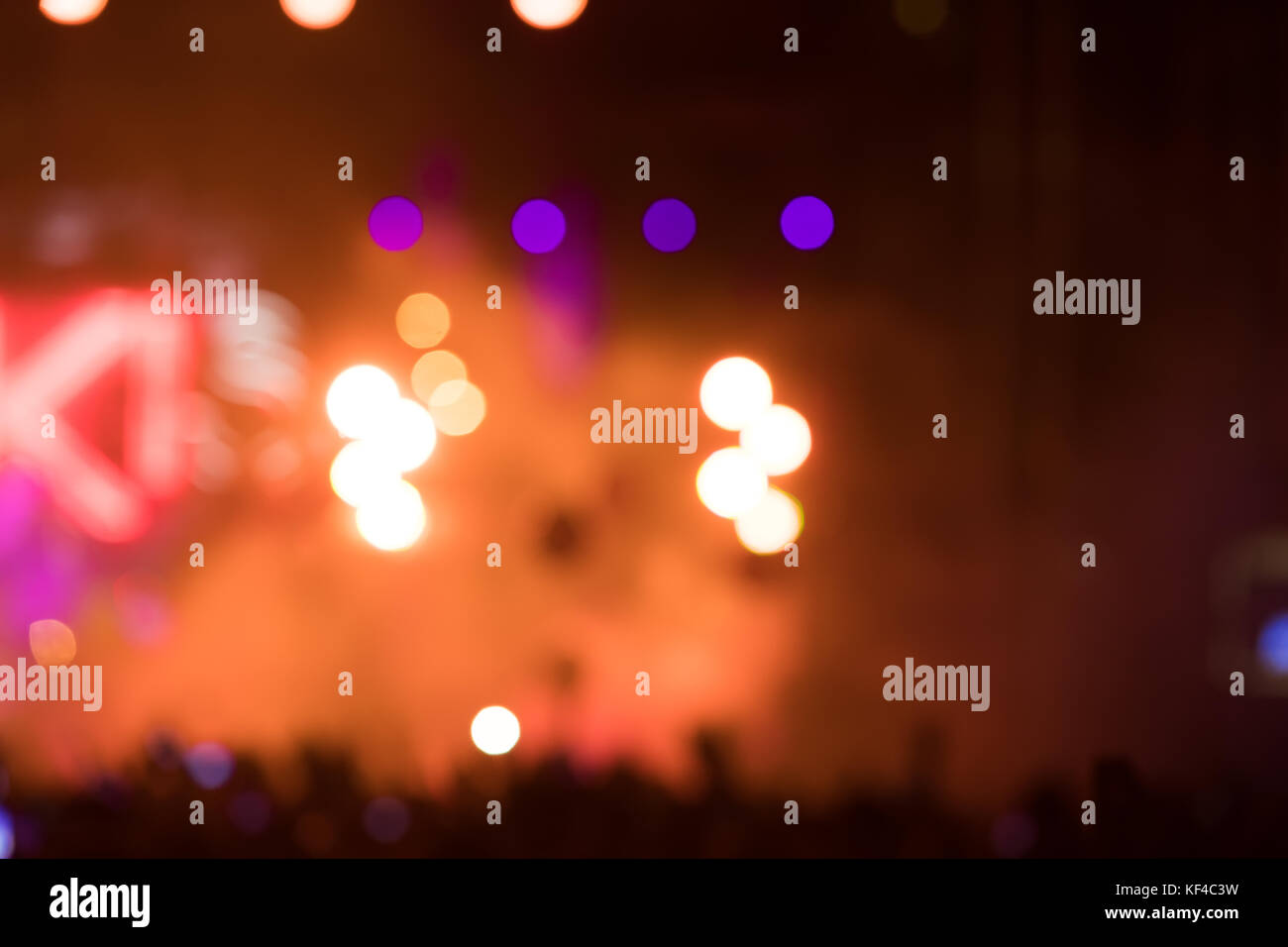 Defocused entertainment concert lighting on stage, bokeh Stock Photo ...