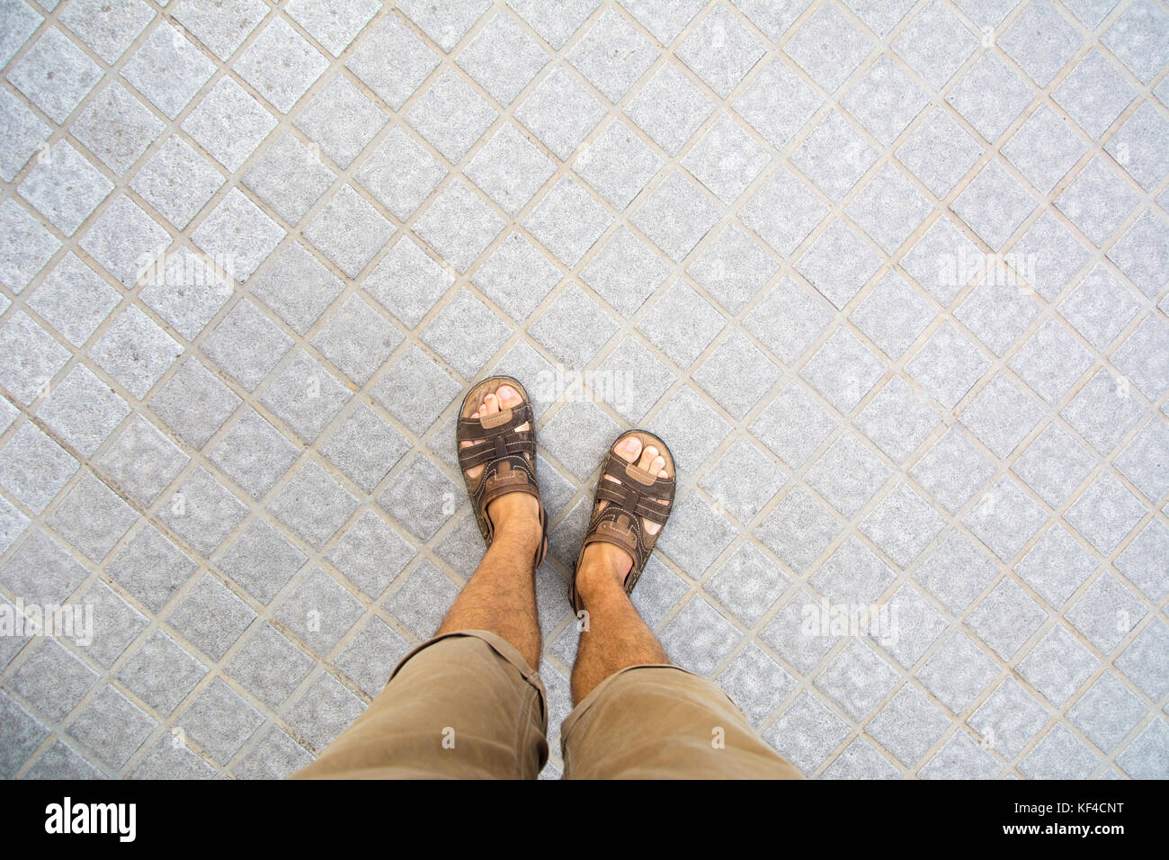 Top view male feet in hi-res stock photography and images - Alamy