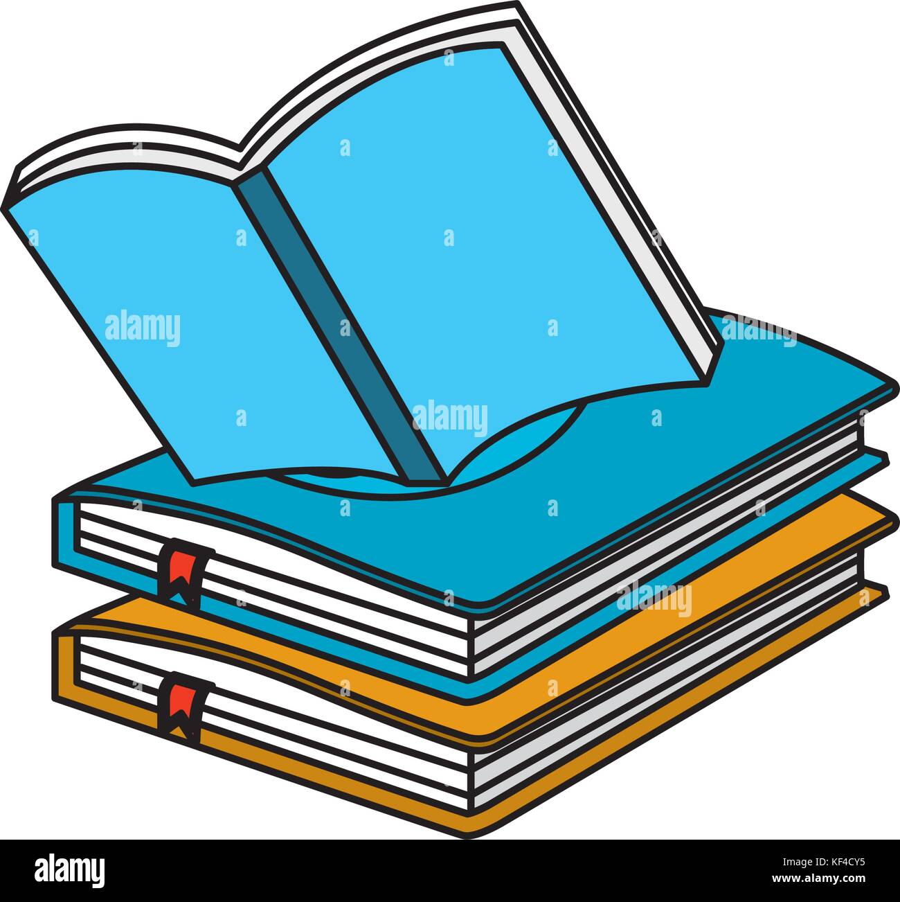 education notebooks object with notepaper design Stock Vector Image ...