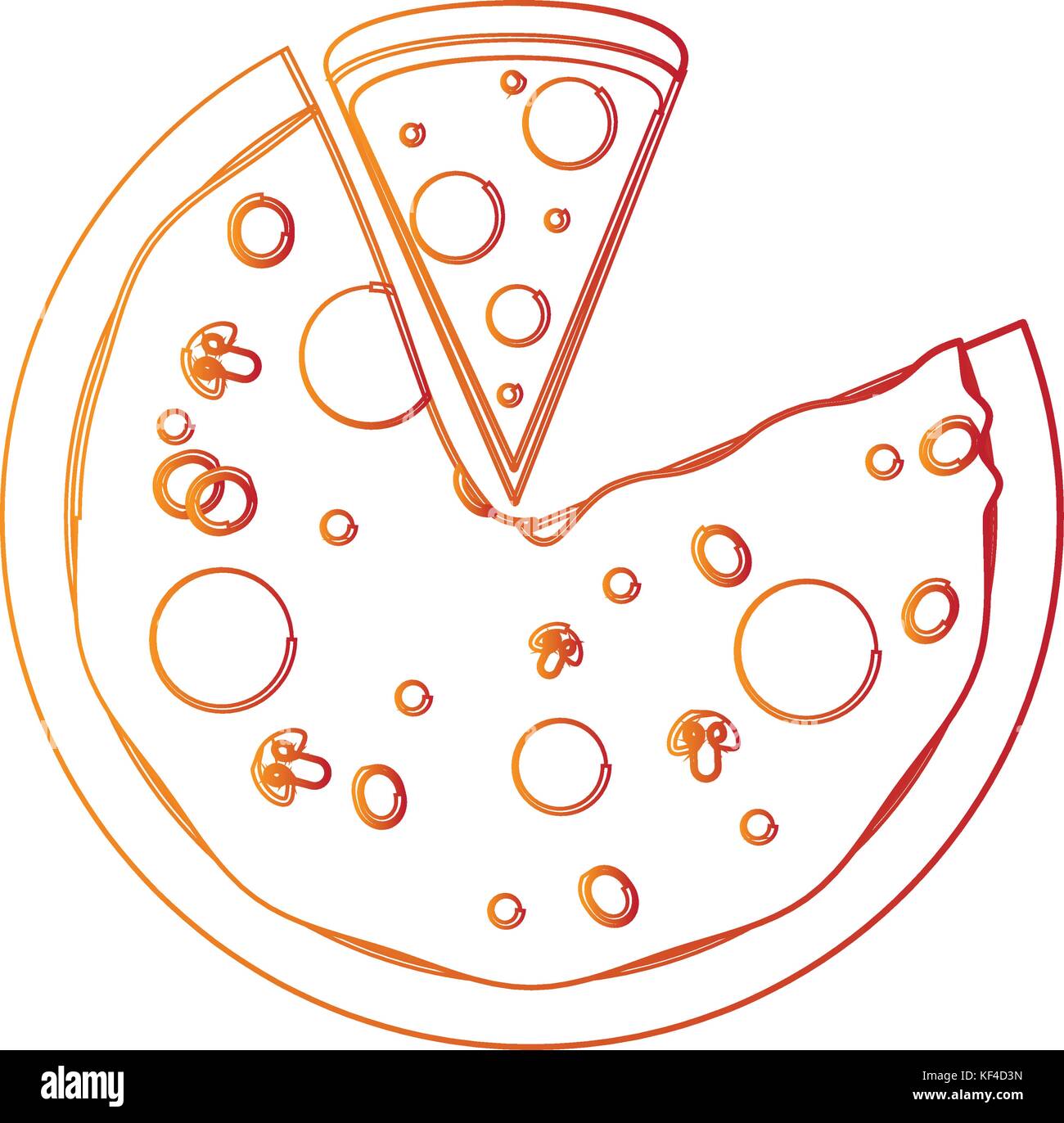 Big pizza food Stock Vector Image & Art - Alamy