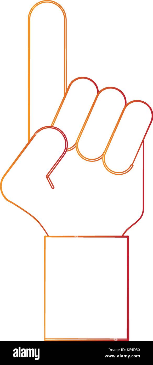 Hand holding up index finger Stock Vector Images - Alamy