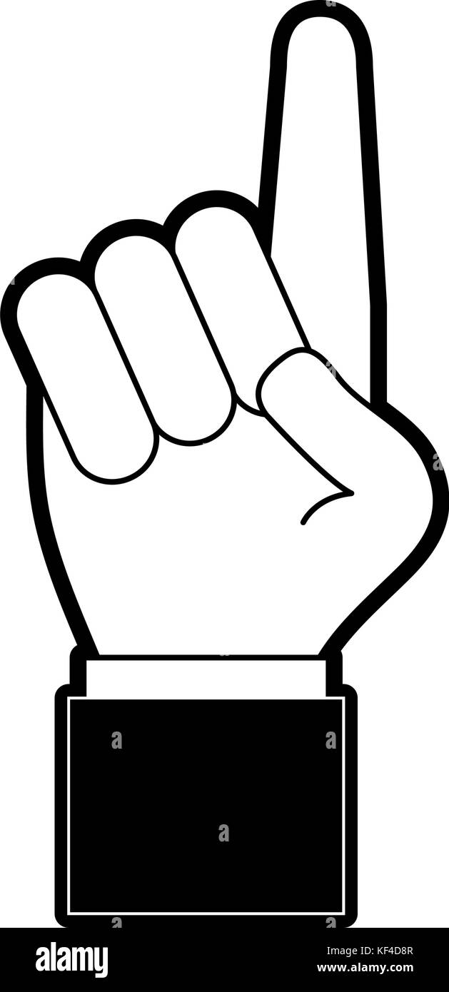 Hand holding up index finger Stock Vector Images - Alamy