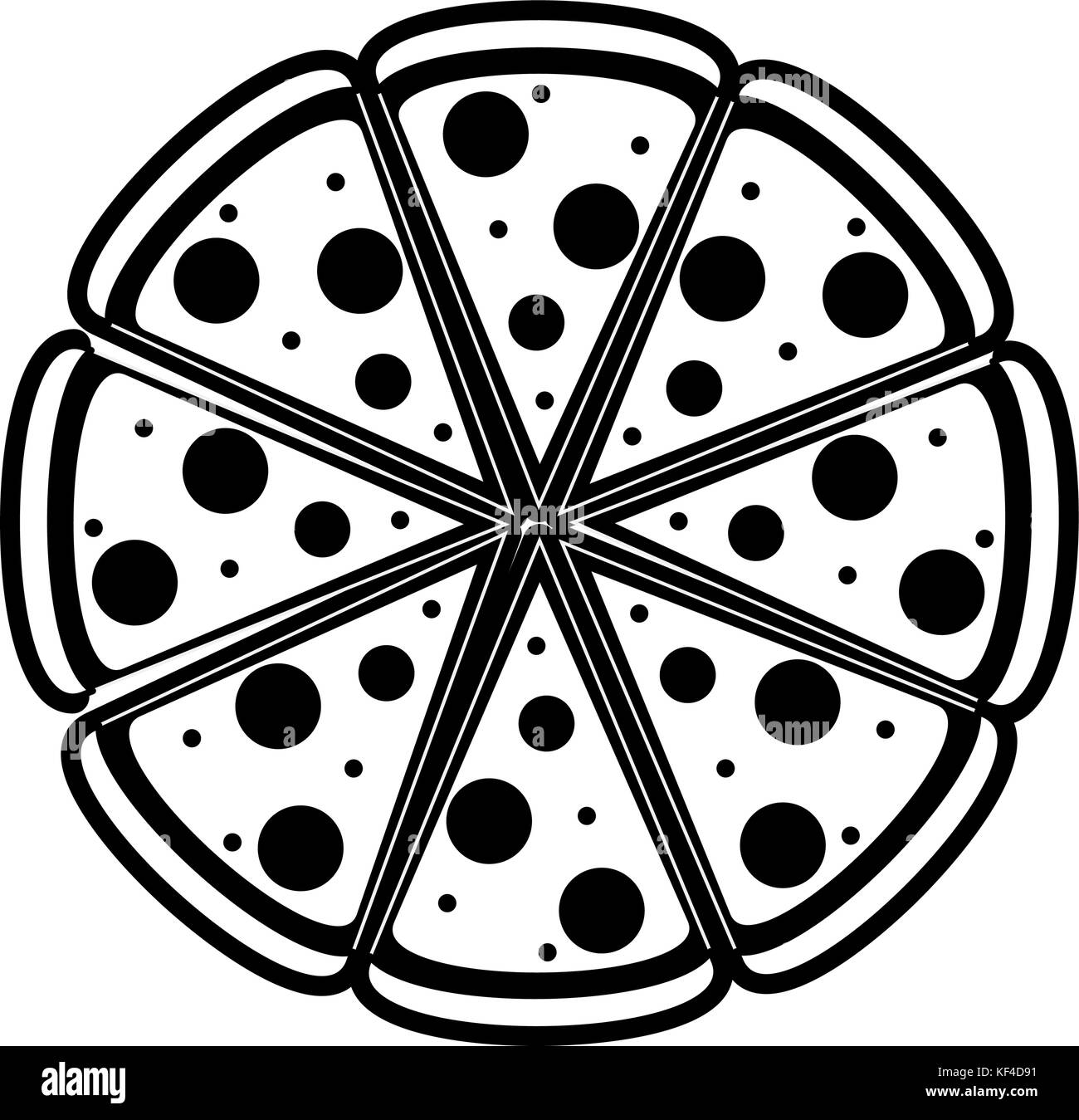 Big pizza food Stock Vector Image & Art - Alamy