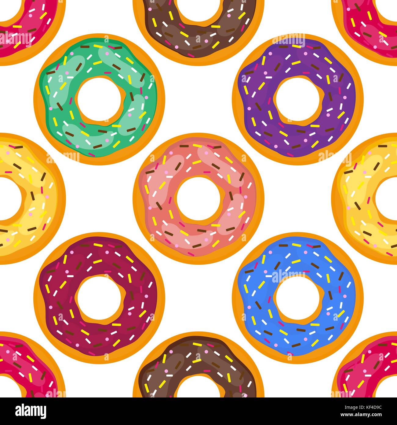 Seamless background of donuts with pastry pads Stock Vector Image & Art ...
