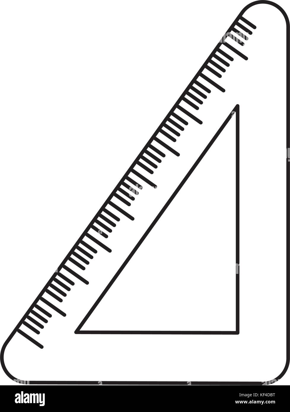 line school triangle ruler object design Stock Vector Image & Art - Alamy