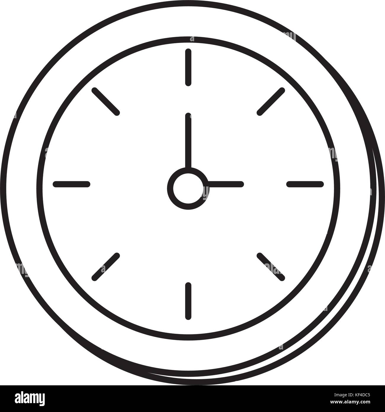 line round wall clock object to know the time Stock Vector Image & Art ...