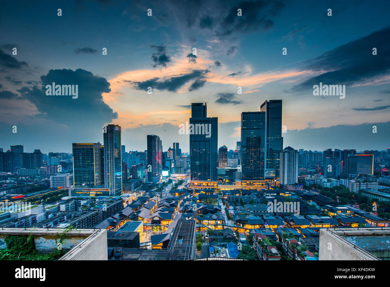 Urban architecture of Chengdu City,Sichuan Province,China Stock Photo ...