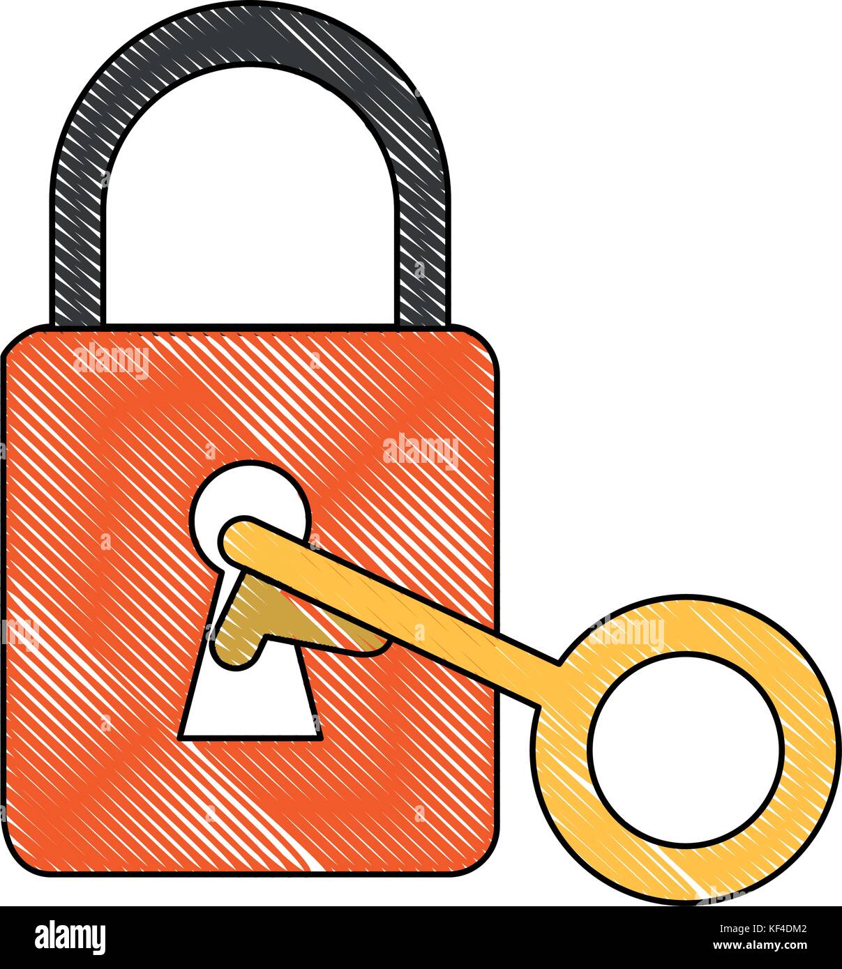 safety lock with key icon image Stock Vector Image & Art - Alamy