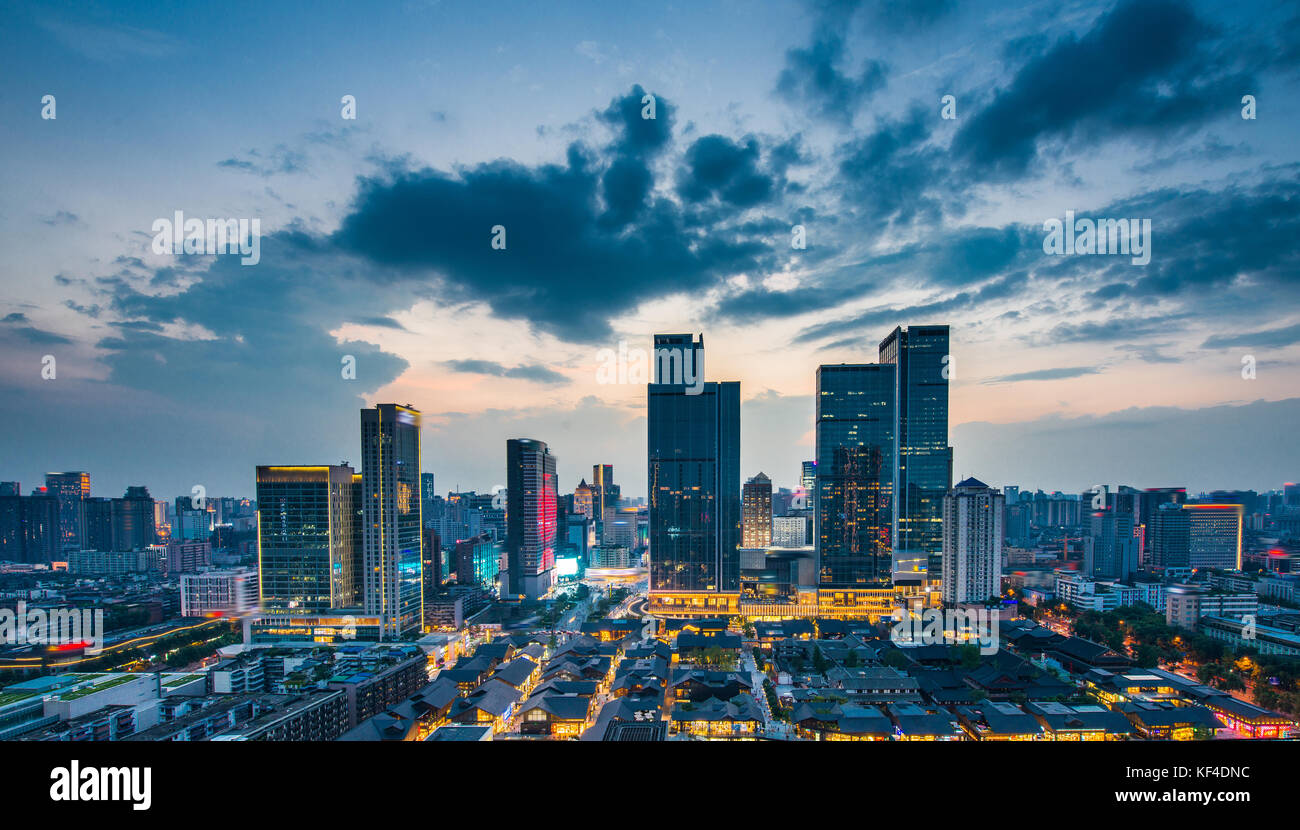 Urban architecture of Chengdu City,Sichuan Province,China Stock Photo ...