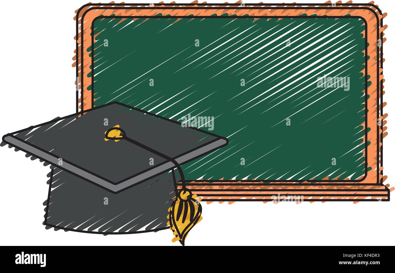 blackboard object with cap graduation design Stock Vector Image & Art ...