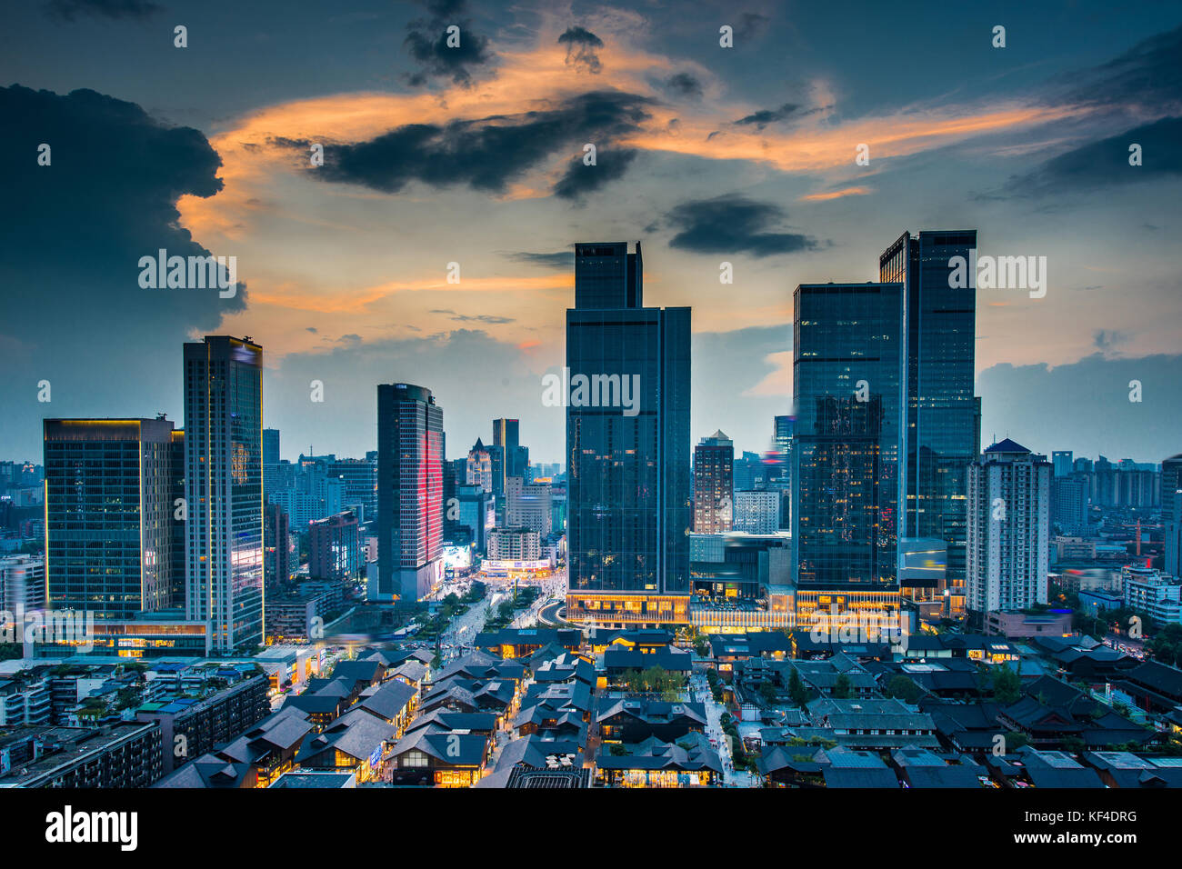 Urban architecture of Chengdu City,Sichuan Province,China Stock Photo ...