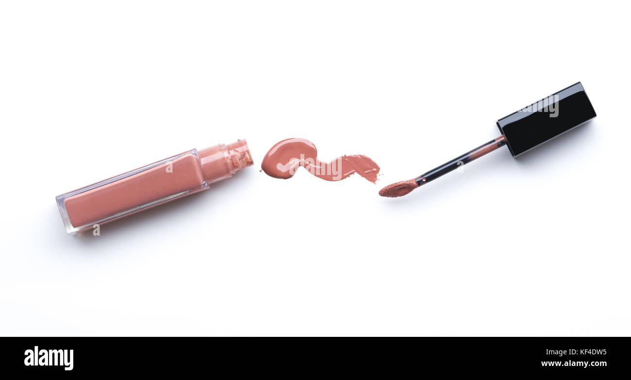 Compilation from liquid lipstick with a single color swipe Stock Photo ...