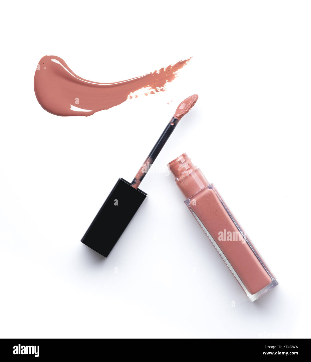 Compilation from liquid lipstick with a single color swipe Stock Photo ...