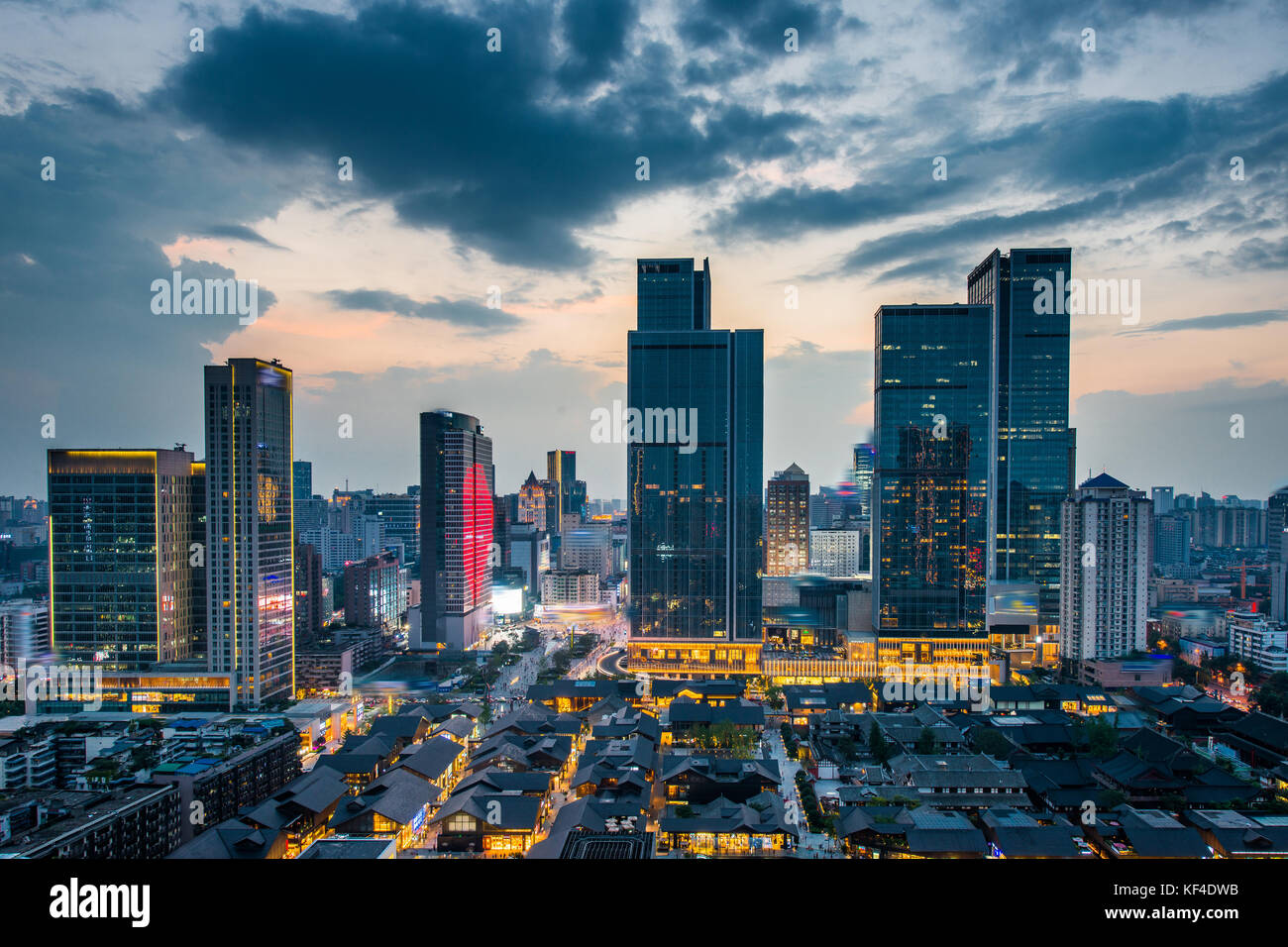 Urban architecture of Chengdu City,Sichuan Province,China Stock Photo ...