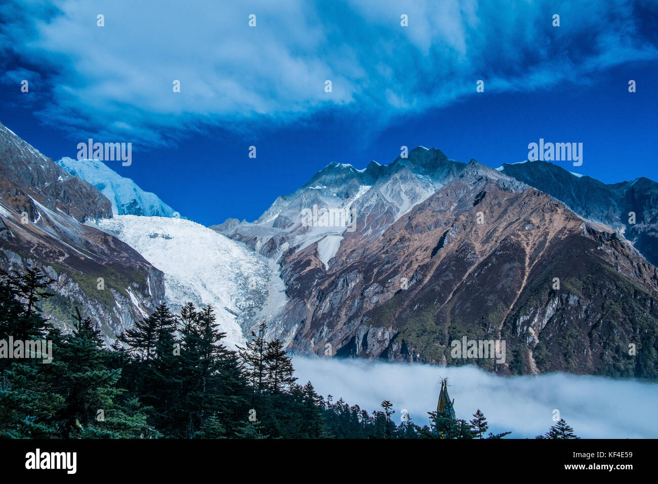 The Gongga snow mountain of Luding County,Sichuan Province,China Stock ...